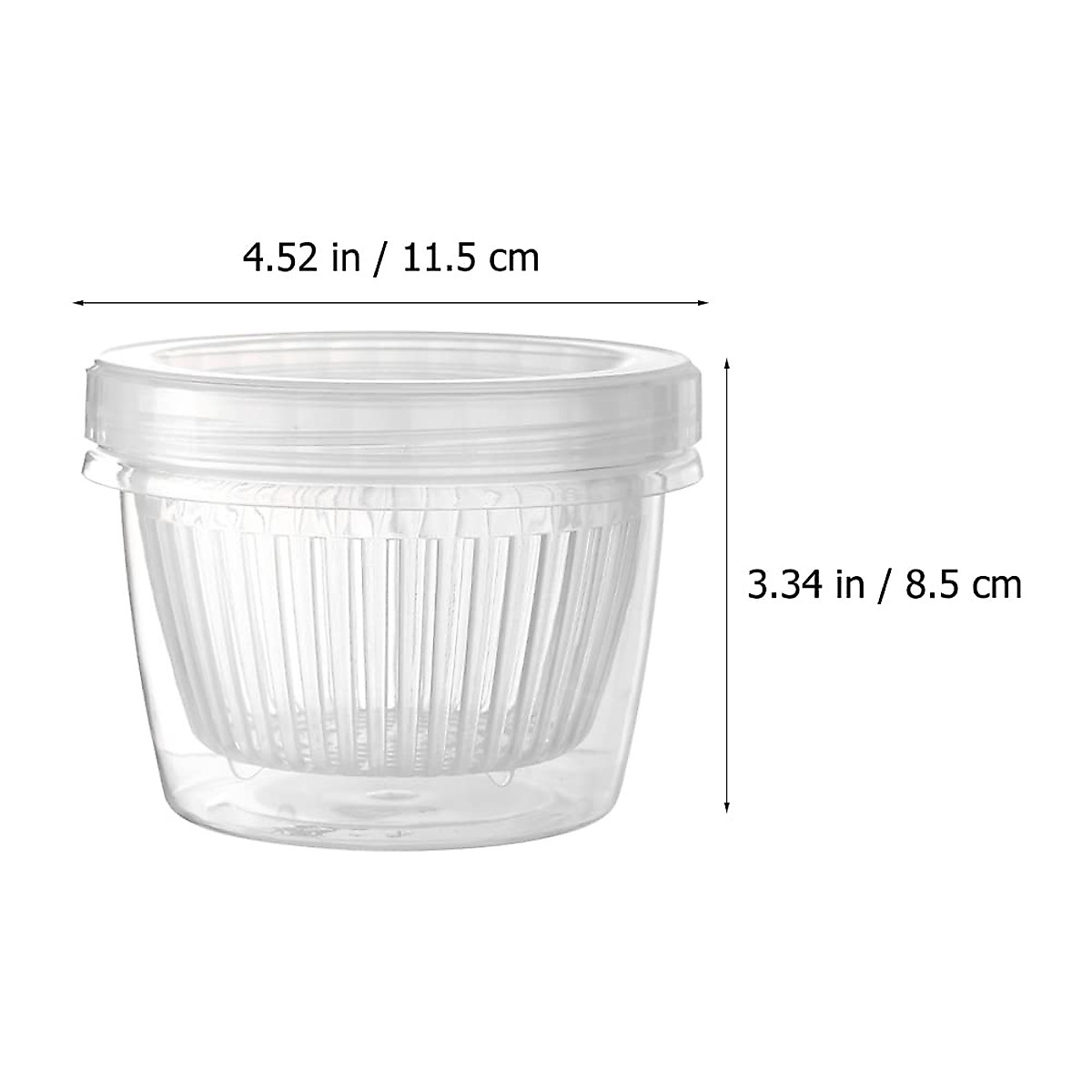 LUOZZY 10Pcs Food Storage Containers with Lids Fruit Keeper Box Containers Double-layer Draining Box for Vegetable Storage, Fresh Fruits, Salad