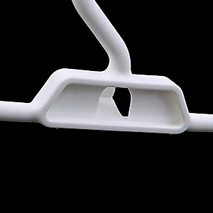 Mvude Cloth Clip Hanger Plastic Pant Hangers Space Saving for Pants Skirts Clothes,White