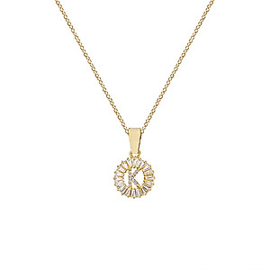 LLIYSOUN Initial Necklaces for Women Initial Jewelry for Women 14K Gold Plated Letter Layered Personalized Round Zirconia Letters Jewelry for Women Valentines Day Gifts Gold K