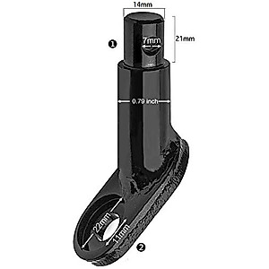 NAIVE BLUE Bike Bicycle Trailer Coupler Replacement Steel Trailer Hitch Mount Adapter for Most Bike Trailers, Black-2PCS