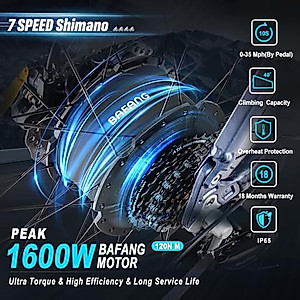 FREESKY 2024 Upgraded 𝐃𝐮𝐚𝐥 𝐁𝐚𝐭𝐭𝐞𝐫𝐲 48V 𝟯𝟱𝐀𝐇 𝟐𝟎𝟎𝟎𝐖 Motor 155 Miles Long Range Electric Bike for Adults 𝟑𝟴MPH+ 26" Fat Tire Full Suspension EBike with Dual Hydraulic Brakes