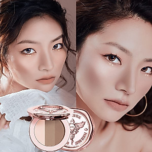 HEXZE Contour Powder Palette Face Sculpting Shading Powders Matte Highlighter Brightening Sleek Pigment Hydrating Bronzer