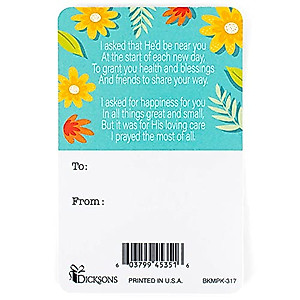 I Said A Prayer Floral Blue 3.5 x 2.5 Cardstock Keepsake Bookmarks Pack of 12
