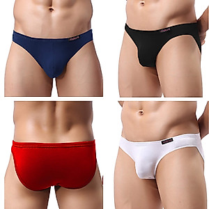 Avidlove Men Underwear Micromodal Bikinis 4 Pack Briefs