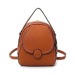 AWXZOM Women's mini Fashion Backpack Purse min cross purses for women, mini backpack for teens (brown)