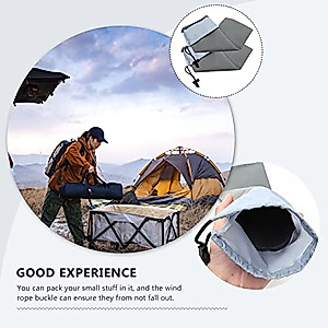 Gatuida 2Pcs Camping Tent Stakes Bag Heavy Duty Stakes Oxford Cloth Pouch Portable Outdoor Camping Spikes Storage Peg Bag Fishing Rod Pouch