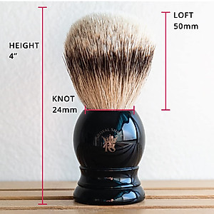 ROYAL SHAVE PB9 Silvertip Badger Shaving Brush – Classic Wet Shaving Brush (Black)