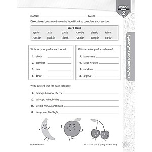 180 Days™: Reading, Vocabulary/Language for 3rd Grade Practice Workbook for Classroom and Home, Cool and Fun Practice Created by Teachers (180 Days of Practice)
