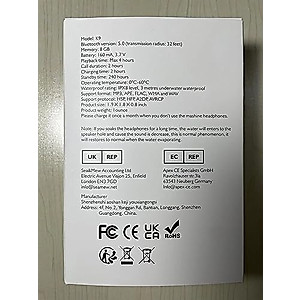 mashine Swimming Headphones, Bluetooth & MP3 Music Player 2 in 1, IPX8 Underwater 3 Meters Waterproof Earphones for Pool, Surfing, Snorkeling, Shower and Running with Shuffle (Not Bone Conduction)