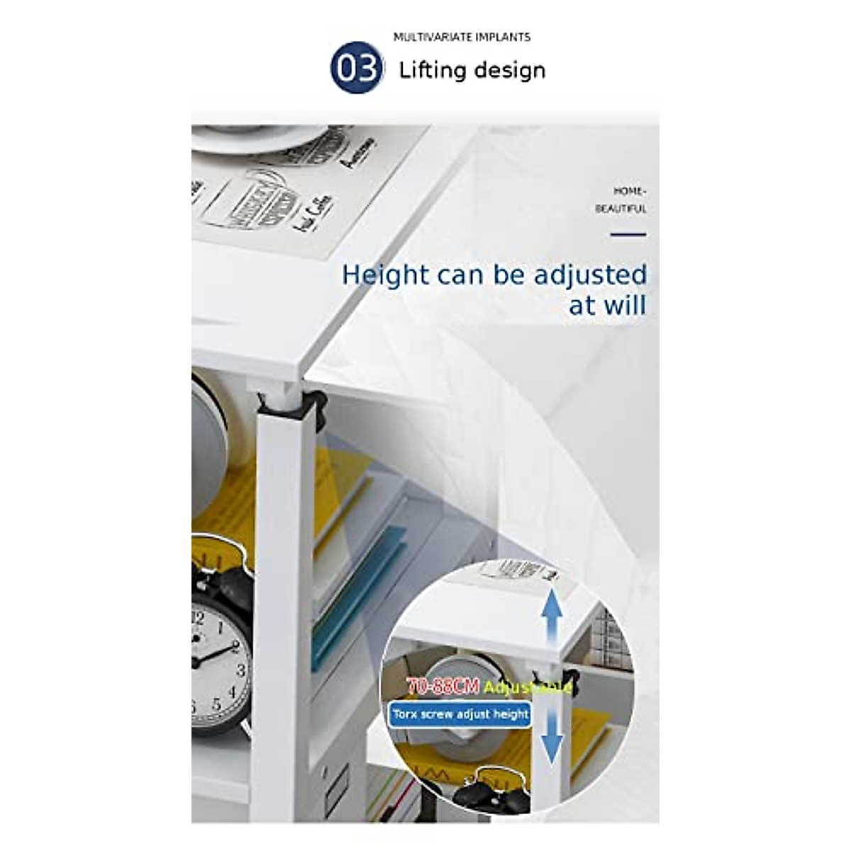 MJWDP Laptop Table Portable Folding Desk Bed Table Laptop Desk Computer Table for Bedroom Office Adjustable Movabl Computer Desk Table