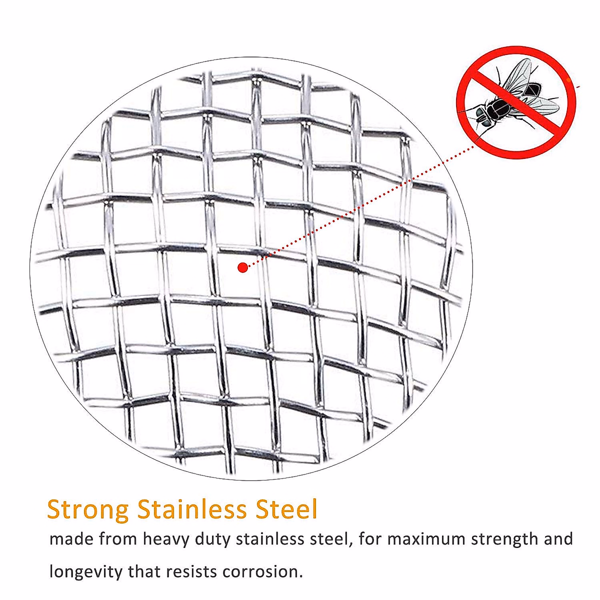 RV Furnace Vent Screen for RV Water Heater Vent Cover, RV Bugs Screen, Flying Insect Screen, Stainless Steel Mesh with Installation Tool