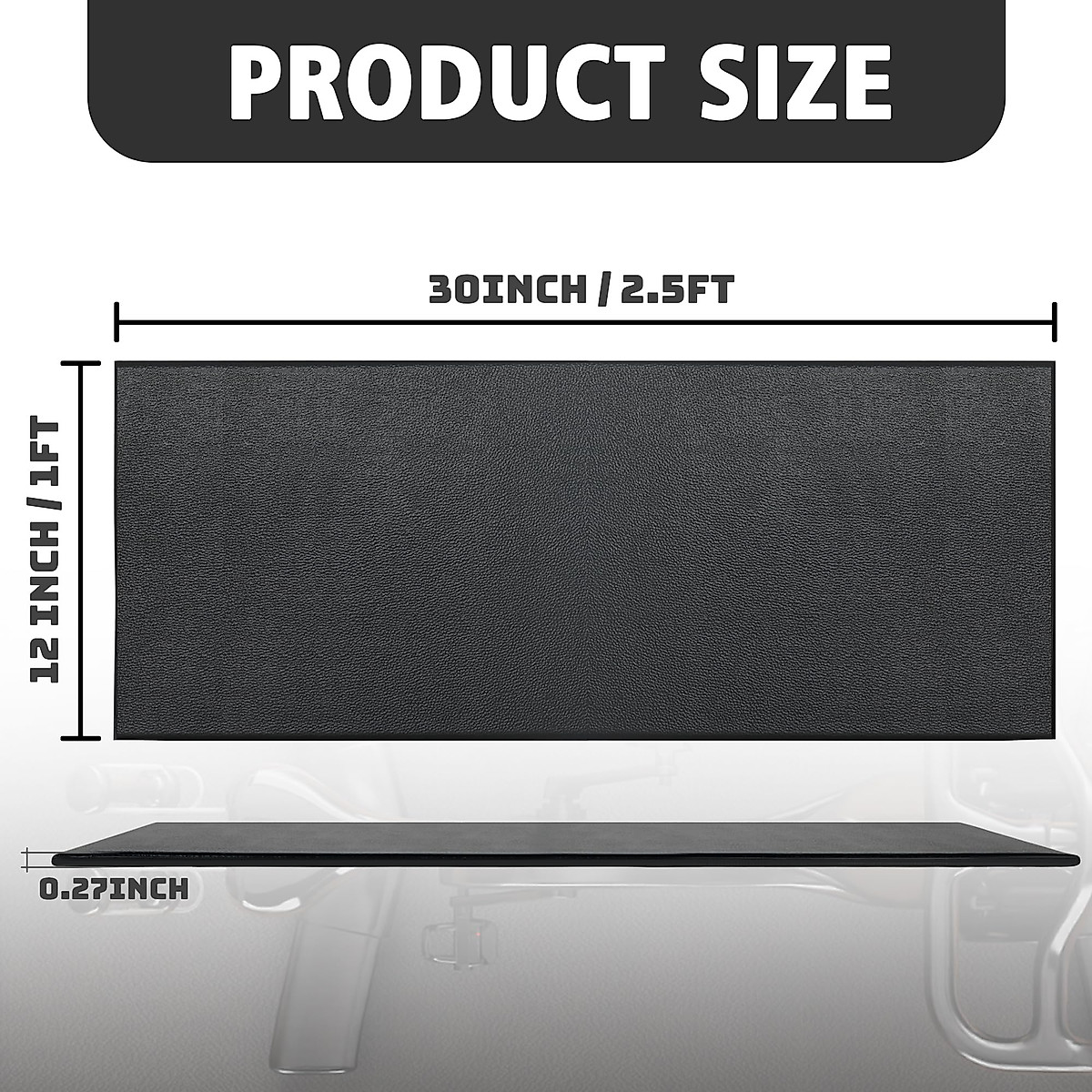 Peloton Bike Mat | 7.5mm Thickness, Exercise Bike Mat/Treadmill Mat for Hardwood Floors or Carpet, Non-Slip Sweat-Proof Exercise Equipment Mat for Bike Trainer/Stationary Spin Bike/Indoor Cycling