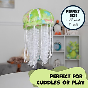 WISHPETS ConfettiSoft 7" Jellyfish Stuffed Animal Plush Toy - Green