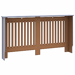 vidaXL Radiator Cover Anthracite 59.8"x7.5"x31.9" MDF