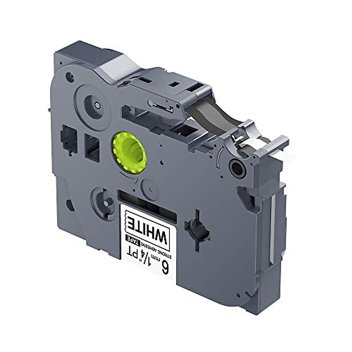 IDIK 1PK Black on White Extra Strength Laminated Label Tape Compatible for Brother P-Touch TZe-S211 Tze S211(6mm x 8m)