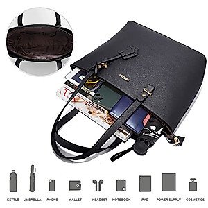 Handbags for Women Large Tote Shoulder Bags Top Handle Satchel Purses Wallet Crossbody Bag set 4pcs