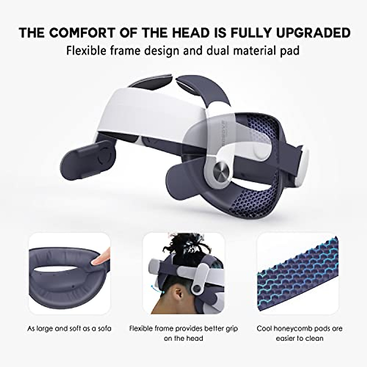 BOBOVR M2 Plus Head Strap Twin Battery Combo Accessories,Compatible with Quest 2,Dual Battery Pack + Magnetic Charging Dock