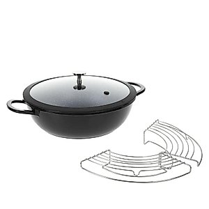 Curtis Stone 4.5-Quart Cast Aluminum Multi-Pan w/Lid & Multi-Use Rack 777-973 (Renewed)