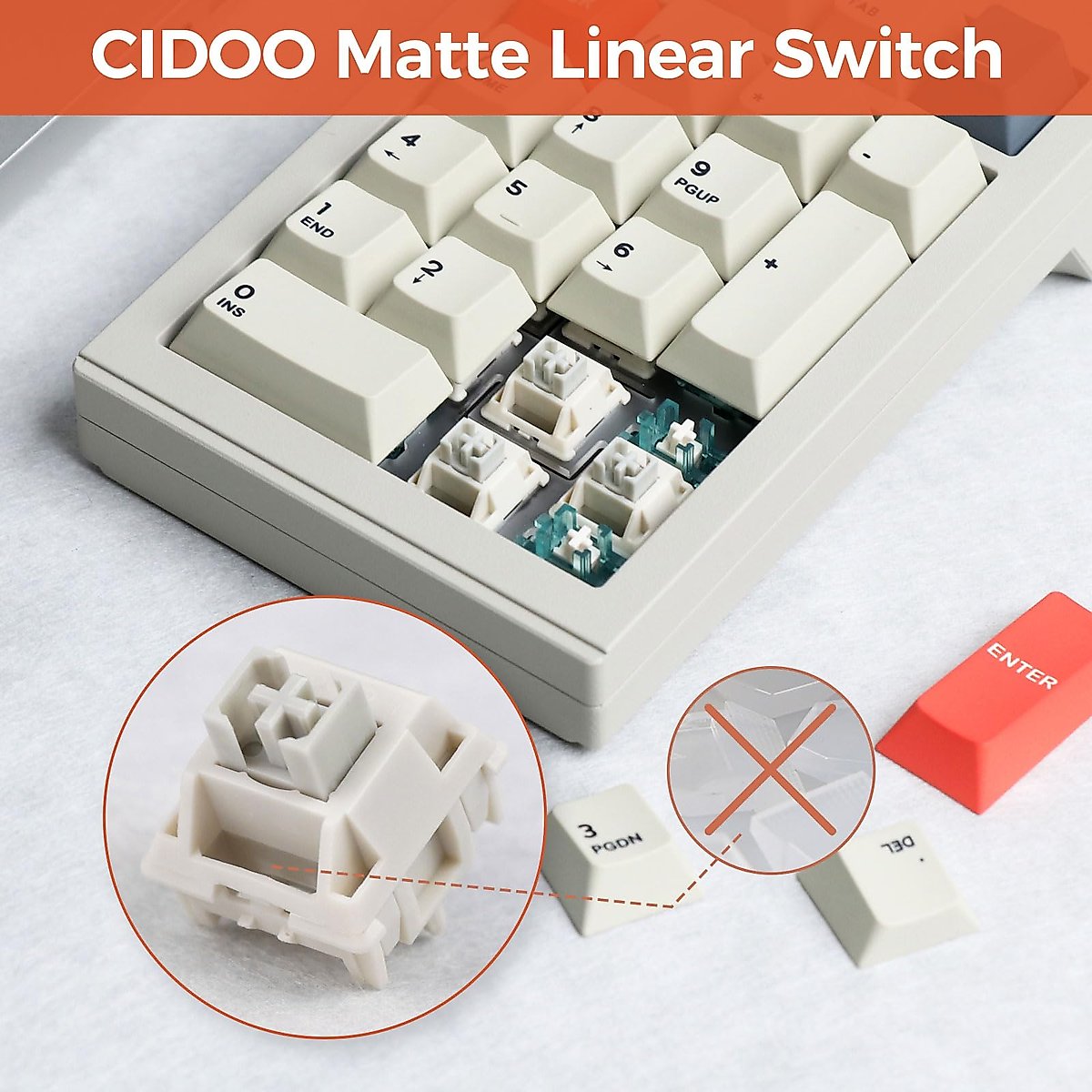 EPOMAKER CIDOO V21 VIA Programmable Gasket Number Pad, Aluminum Numpad, Bluetooth 5.0/2.4ghz/Wired Hot Swappable Numeric Keypad, with Knob, 1000mAh Battery, Poron Foam for Laptop Mac Win