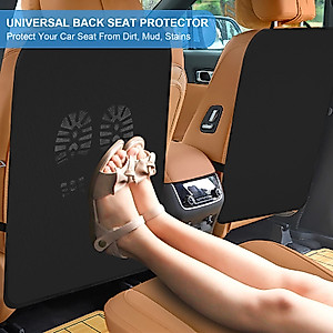 BUG HULL Kick Mats, Car Seat Protector Back Seat Protector for Kids, Sag Proof, Waterproof, Car Back Seat Cover Protect from Dirt, Mud, Scratches, Premium Oxford Fabric Car Kick Mats Fits Most Cars