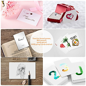 WJPC 110PCS Poker Size Blank Playing Cards, Index Flash Cards, Learning Cards For DIY Game Card Writing Drawing Painting