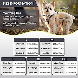SAWMONG Fleece Dog Vest, Zipper Up Dog Coat Turtleneck Sweater with Harness for Small Medium Dogs, Warm Dog Surgery Recovery Suit, E-Collar Alternative for Male Female Dog,Grey L