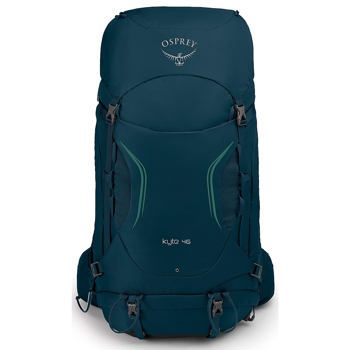 Osprey Kyte 46 Women's Backpacking Backpack, Ice Lake Green, X-Small/Small