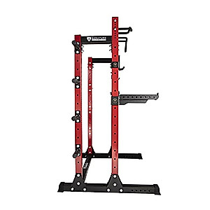 Signature Fitness SF-SS1 1,000 Pound Capacity 3” x 3” Power Rack Squat Stand, Includes J-Hooks and Safety Spotter Arms, Optional Conversion Kits, Half Conversion kit Only