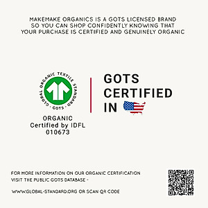 MakeMake Organics Organic Toddler Comforter GOTS Certified Organic Kids Blanket Cotton Infill Tufted - Reversible Ultra Soft Breathable Toys Girls (44"x60", Safari + Herringbone)