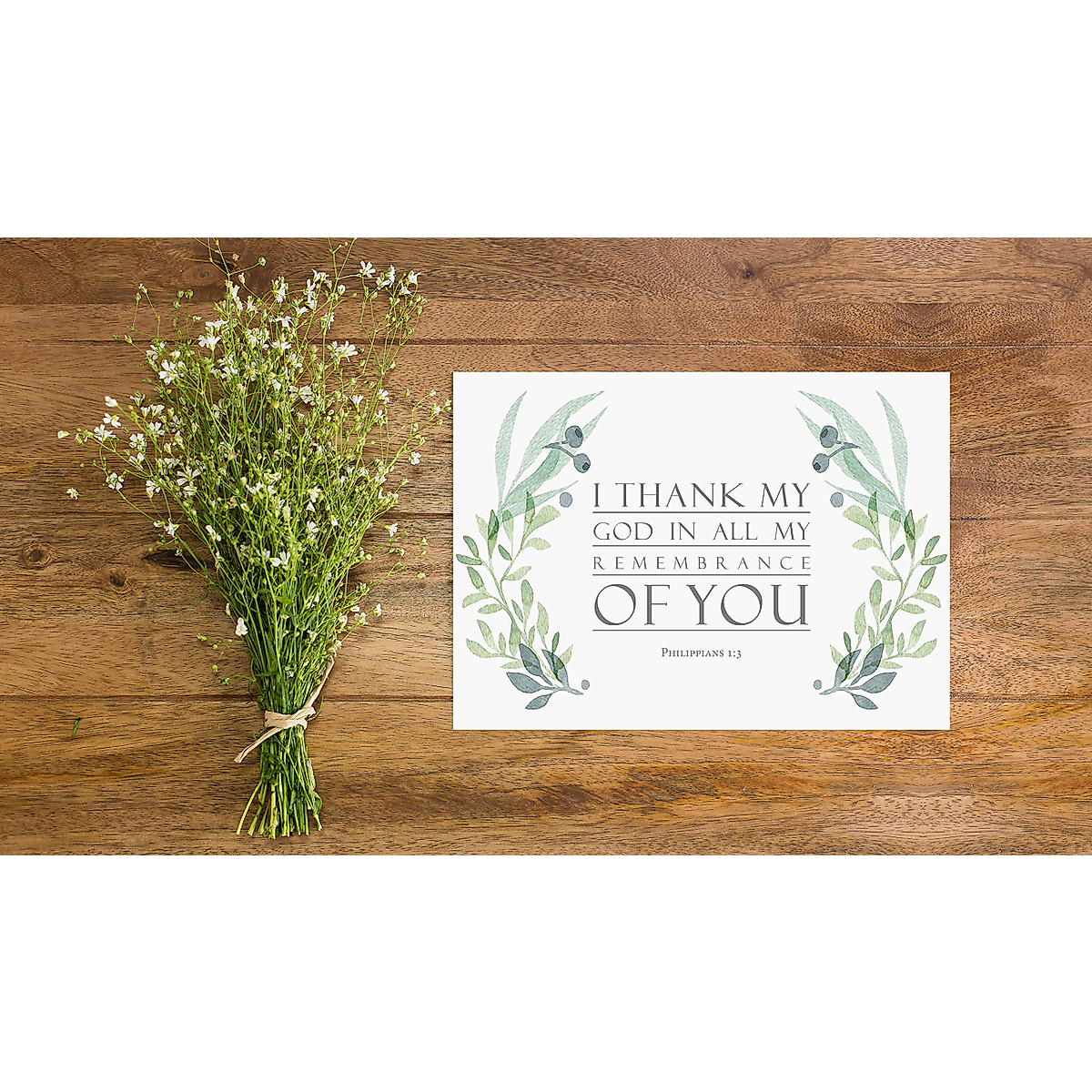 Thank You Inspirational Greeting Cards with Scripture - Pack of 24