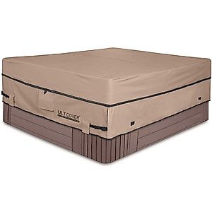 ULTCOVER Waterproof 600D Polyester Square Hot Tub Cover Outdoor SPA Covers 85 x 85 inch