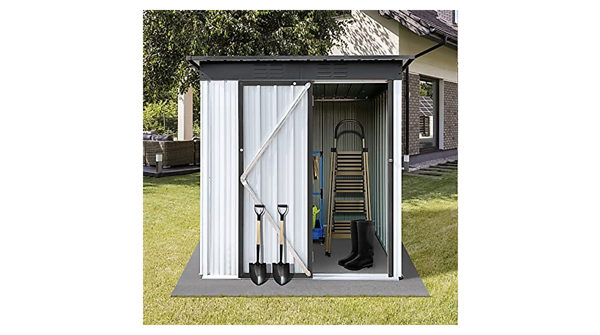 Ampela 3x5.4FT Outdoor Metal Shed - Durable Storage Solution