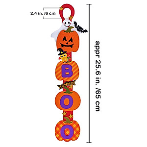 Supla 8 Sets Halloween Craft Kits Fall Kids Crafts DIY Halloween Doorknob Hanger Decorations Art Sets Foam Halloween Pumpkin Ghost Boo Bat Owl Stickers for Kids Halloween Classroom Party Activity