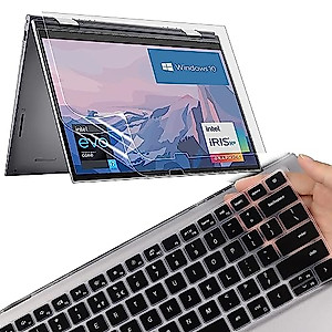 2 Pack Anti Glare Screen Protector & Keyboard Cover for 14" Dell Inspiron 7420 7425 2-in-1 And Dell Inspiron 14 5420 5425 2-in-1 Touch Screen Laptop,Eye Protection & Anti Fingerprint Screen Filter