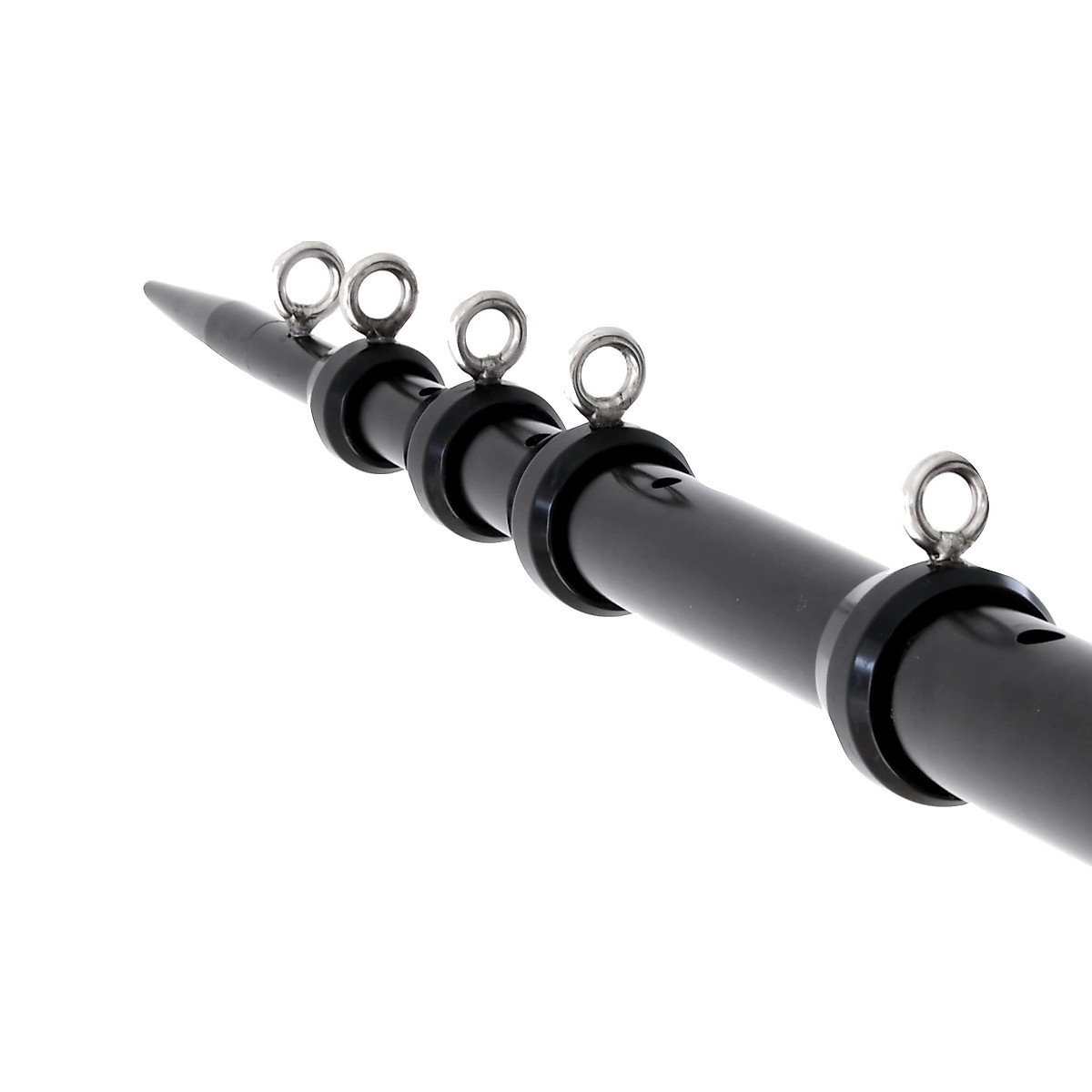 Tigress XD Telescoping Aluminum 18’ Outrigger with 1-1/2" Base OD, Ideal for Sport Fishing Boats up to 40 feet, Features Tigress XD 316 Stainless Steel for Durability, Black