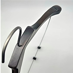 NAHANCO 17” Dark Wood Display Hanger with 16" Drop Bar, Gunmetal Clips - 12/Carton