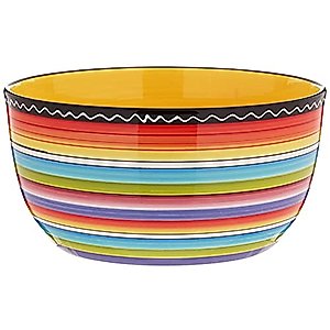 Certified International Tequila Sunrise Deep Bowl, 10.75 by 5.5-Inch,Green