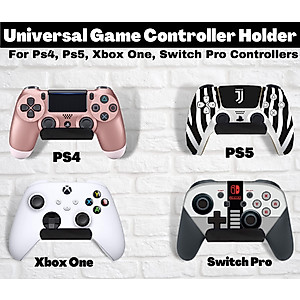 Alnoor USA Gaming Controller Holder, Game Controller Headset Stand Bracket for Xbox Series X S/Xbox one / PS5 / PS4 / NS/PC/Headset