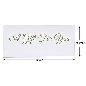 Gift Boutique - 100 Christmas Currency Envelopes Holiday Money Gift Envelope Holder Enclosure A Gift For You Gold Design 2 7/8” x 6 ½” for Cash Check Coin Note Mailing Gifts Office Wedding Party Favor