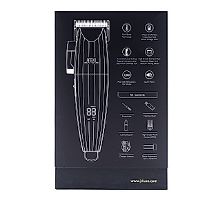 Amazon Series JRL Fresh Fade 2020C Clipper - Professional Hair Clippers w/Cool Blade Technology for Men's Grooming - Rechargeable Clippers w/LCD Display and Corrosion Proof (Silver)