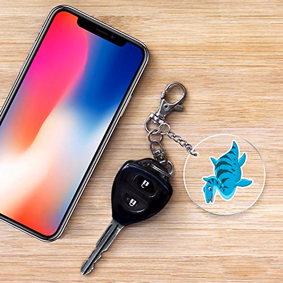 Acrylic Keychain Blanks, Audab 50pcs Clear Keychains for Vinyl, Acrylic Transparent Circle Discs Acrylic Blanks Keychain Bulk for DIY Keychain, Crafting and Vinyl Projects