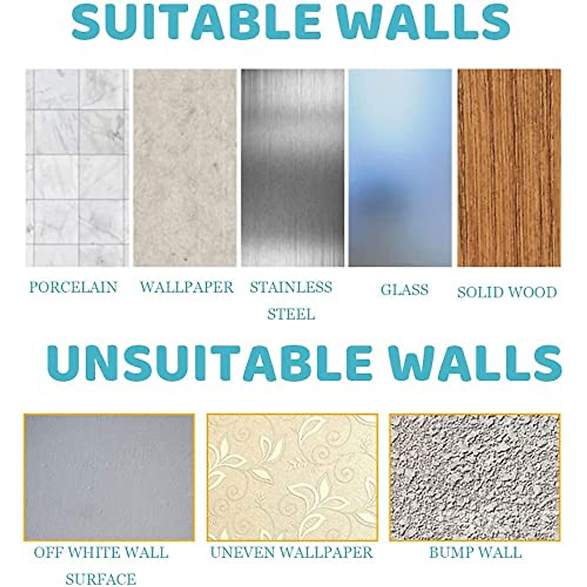 Clarmonde Adhesive Wall Screws Hanging Nails,8pcs Non-Trace No Drilling Transparent Nail Free Wall Hook for Kitchen Bathroom Storage Room Tile Wall (Nail 6mm,8pcs)