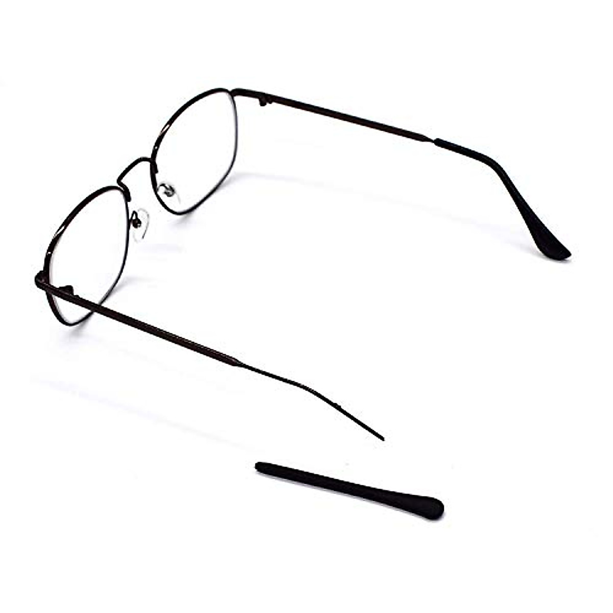 yiwoo 15 Pairs Silicone Eyeglass End Tips Ear Sock Pieces Tube Replacement for Thin Metal Eyeglass Legs(5 Colors)