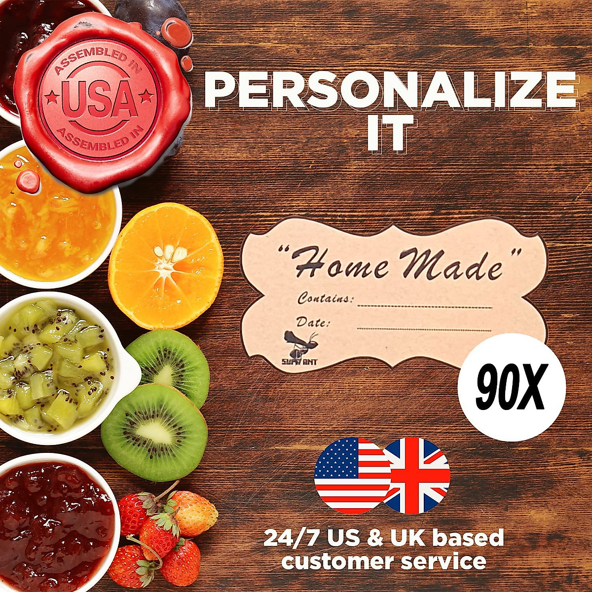 Canning kit + Canning Rack + X-Large Ladle +Measuring Cups, Canning Funnel, Tongs, Jar Lifter, Lid Lifter, Bubble Popper, 90x Labels - Canning Supplies - Canning Supplies Starter Kit