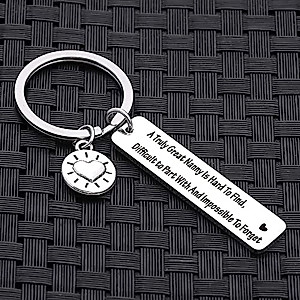 ASANHAO Nanny Retirement Keychain Child Caregiver Keychain Caretaker Keychain Child Care Gift Giver Gift Daycare Jewelry Childminder Keychain Babysitter Jewelry Daycare Gift Nanny Keychain