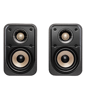 Polk Signature Elite ES10 Surround Loudspeaker - Hi-Res Audio Certified, Dolby Atmos & DTS:X Compatible, 1" Tweeter & 4" Woofer, Power Port Technology for Effortless Bass (Pair, Stunning Black)