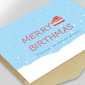 Funny December Birthday Card, Merry Birthmas Card, Christmas Birthday Card for Friend