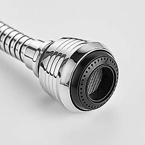 6.69" length Multi-angle bending Kitchen Water Saver Tap 360 Degrees Rotatable Swivel Faucet Nozzle Filter Adapter for Home Restaurant Hotel (Long)