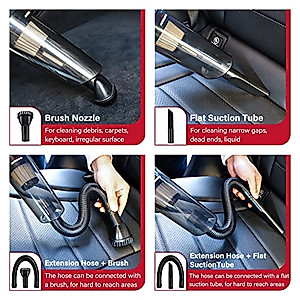 AUTOOMMO Car Vacuum Cleaner Portable 8500PA Car Vacuum High Power with 11.5FT Cord, 12V Handheld Vacuum for Car Home Interior Cleaning, Dry & Wet Use