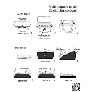Picnic at Ascot 64 Can Capacity Semi Rigid Collapsible Leakproof Cooler- Designed & Quality Approved in the USA